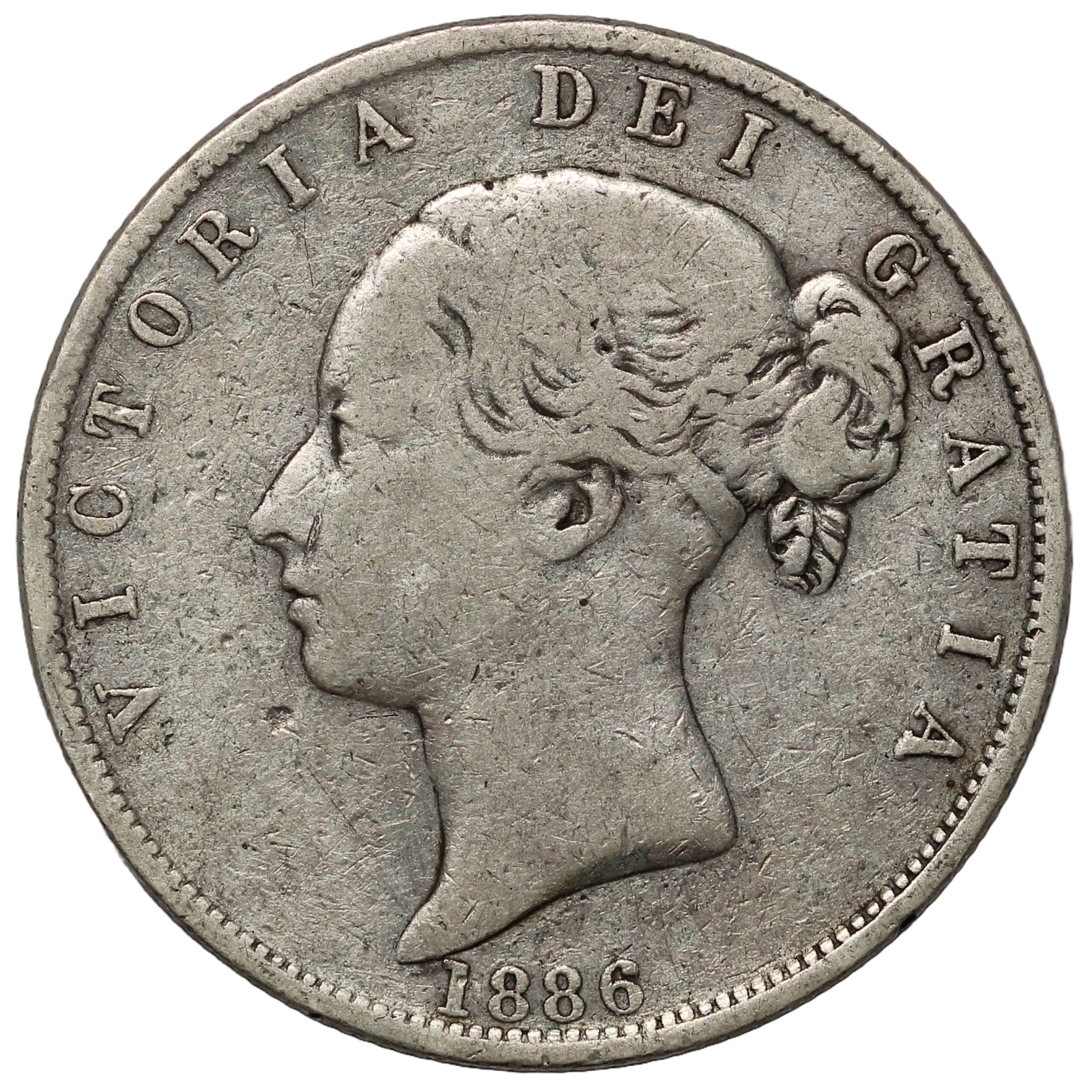 Great Britain 1886 Halfcrown Victoria Young Head S-3889 Sterling Silver ...