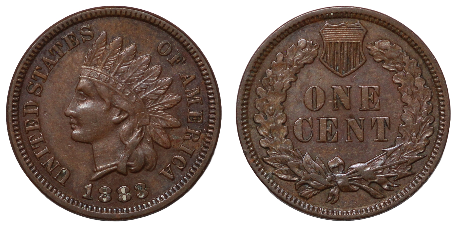 United States USA 1883 Indian Head Cent 1C Bronze World Coin - Imperial ...