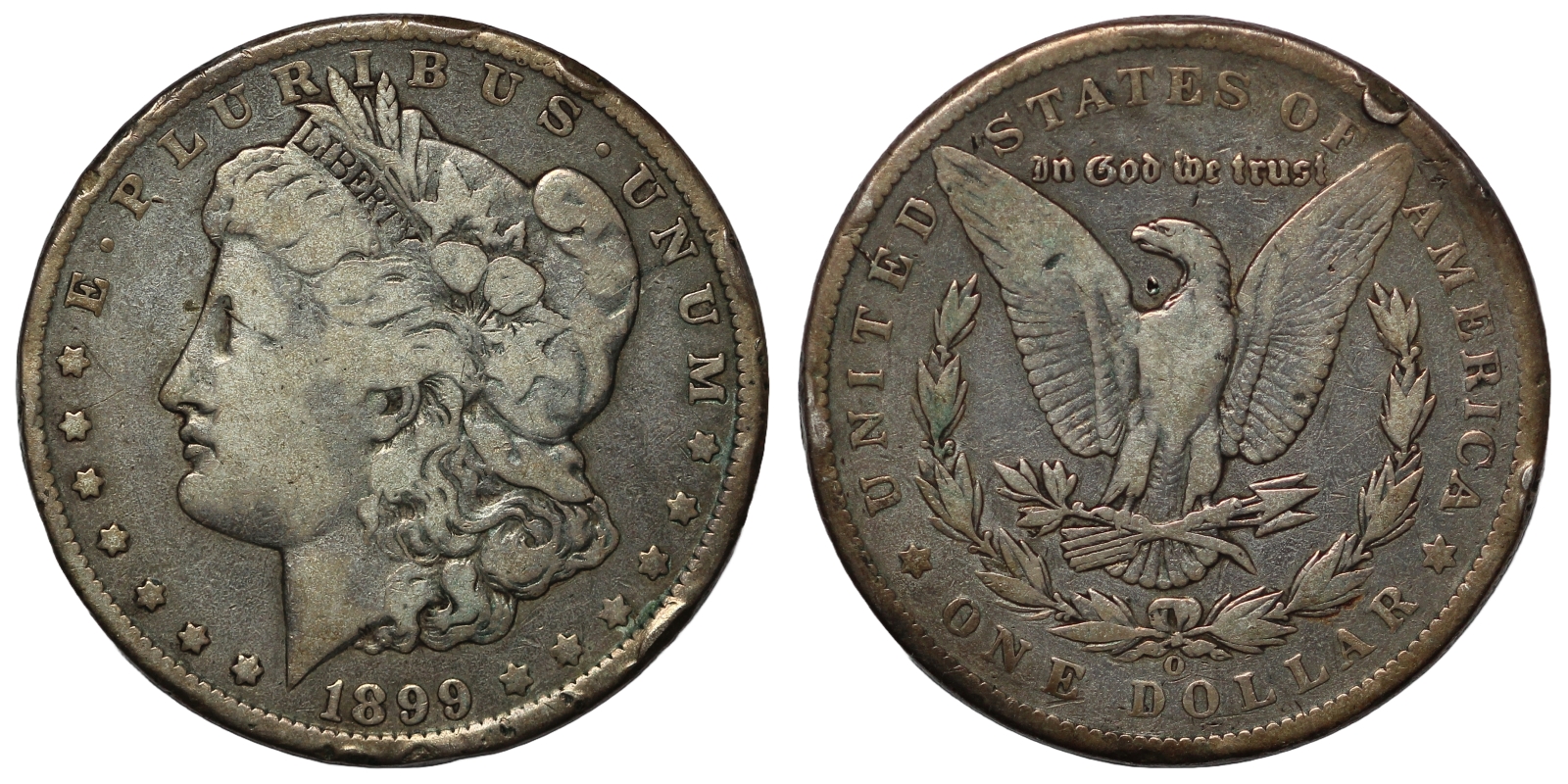 United States USA 1899-O Morgan Dollar $1 New Orleans Mint World Silver ...