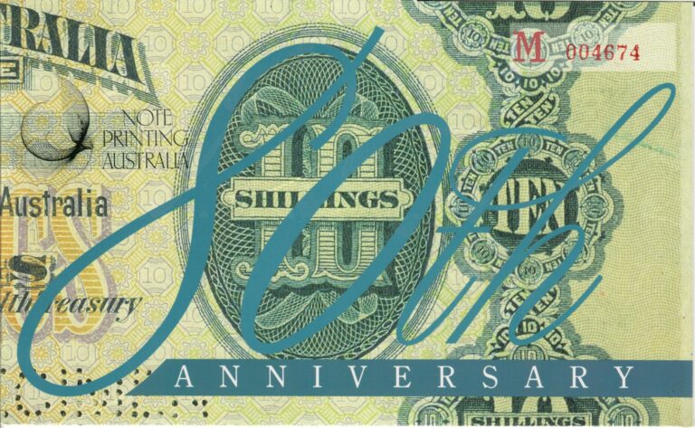 Australia 1993 $20 Banknote Red Overprint 80th Anniversary Issue ...