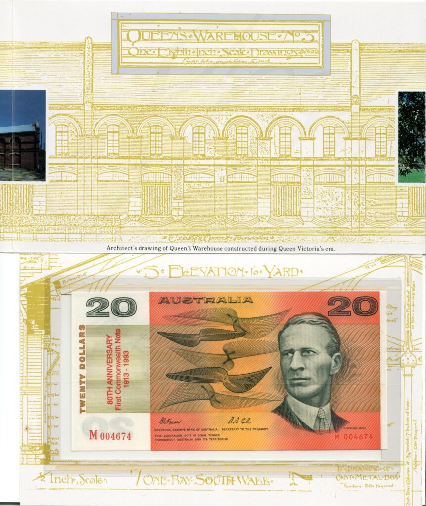 Australia 1993 $20 Banknote Red Overprint 80th Anniversary Issue ...