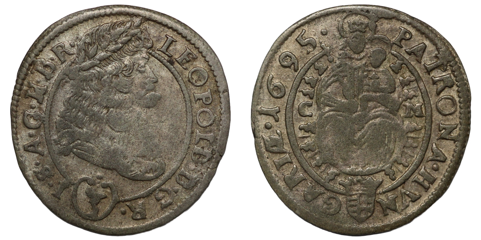 Hungary 1695-CM 3 Krajzar Leopold I KM# 236 World Silver Coin ...