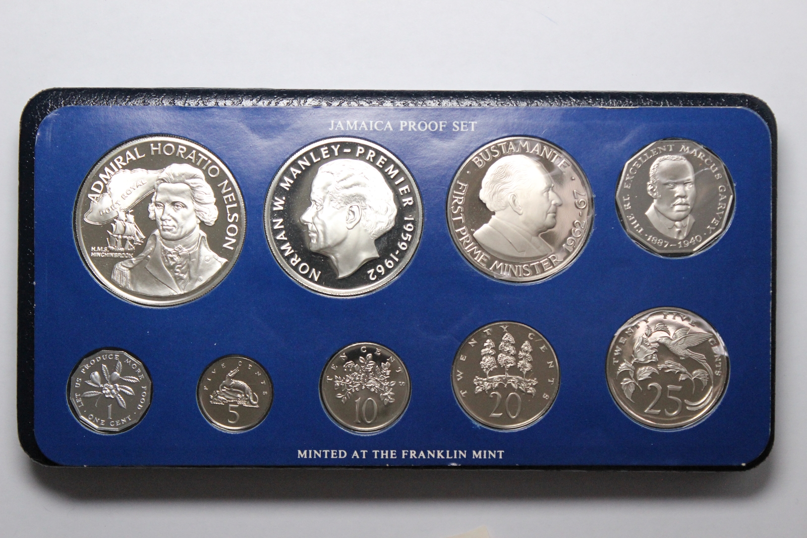 Jamaica 1976 9-Coin Proof Set - Franklin Mint - Imperial Numismatics
