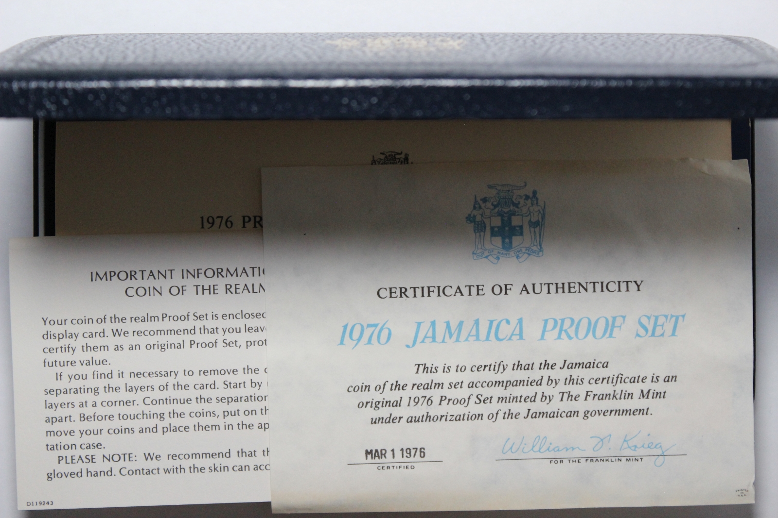 Jamaica 1976 9-Coin Proof Set - Franklin Mint - Imperial Numismatics