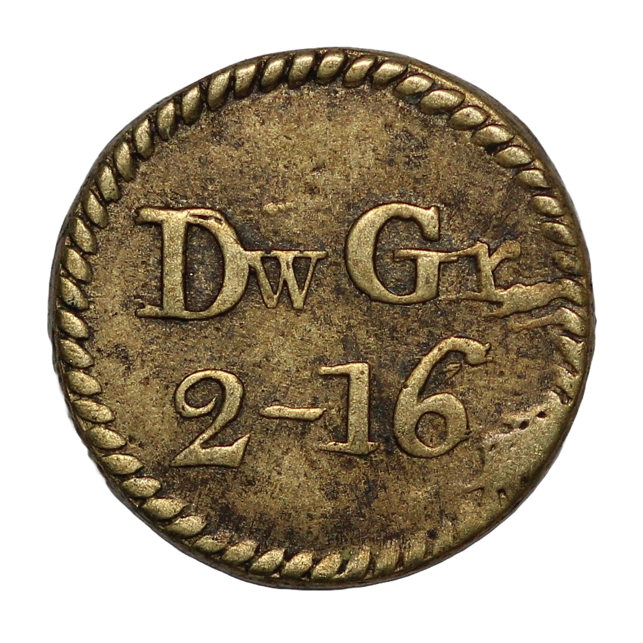 George III Undated Brass Half Guinea Coin Weight Dw. Gr. 2.16 ...