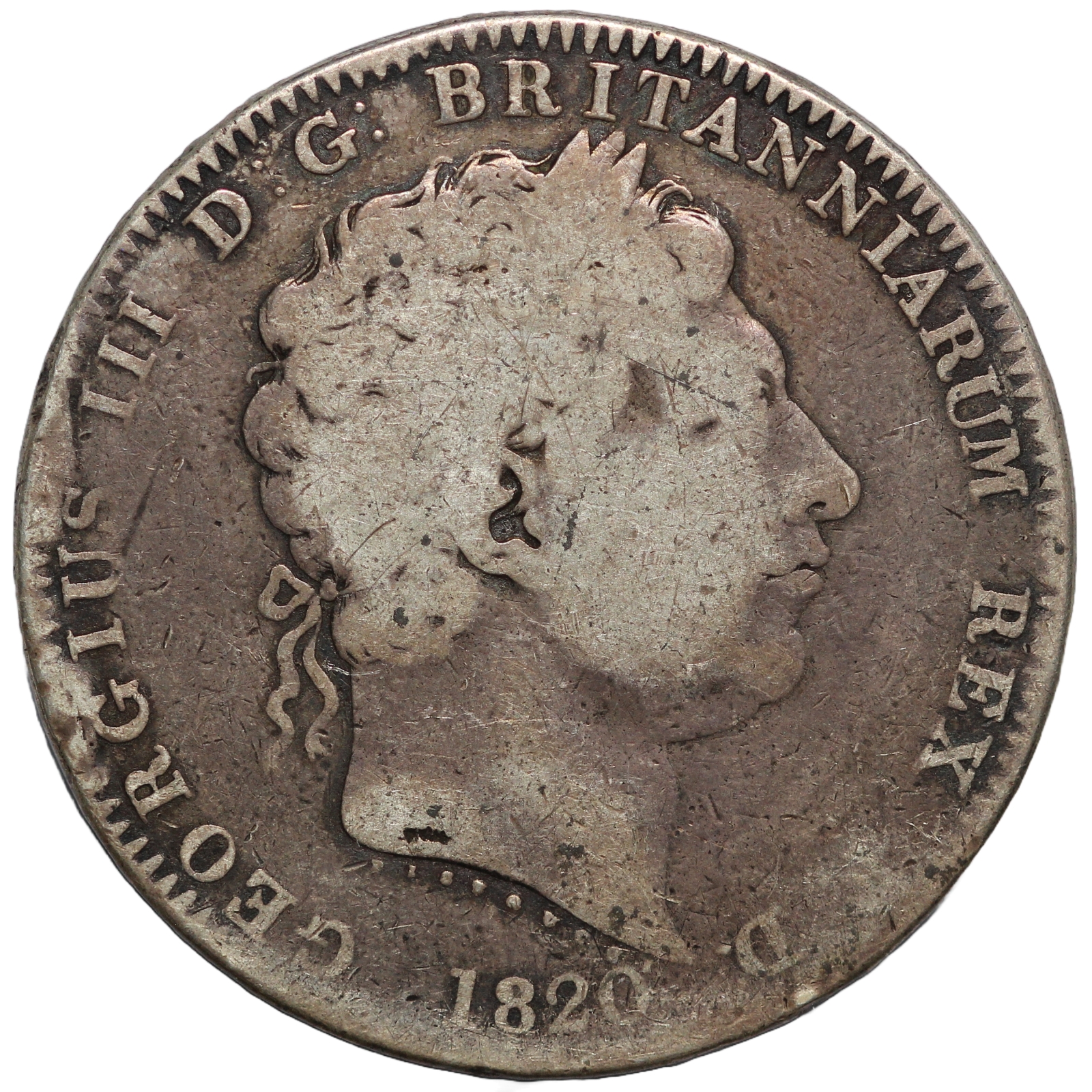 Great Britain 1820 Crown George III S-3787 Large Sterling Silver World ...