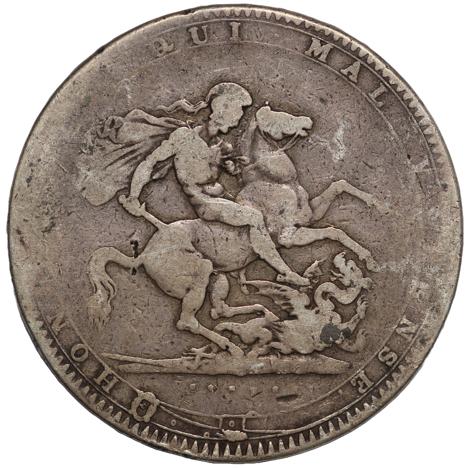 Great Britain 1820 Crown George III S-3787 Large Sterling Silver World ...