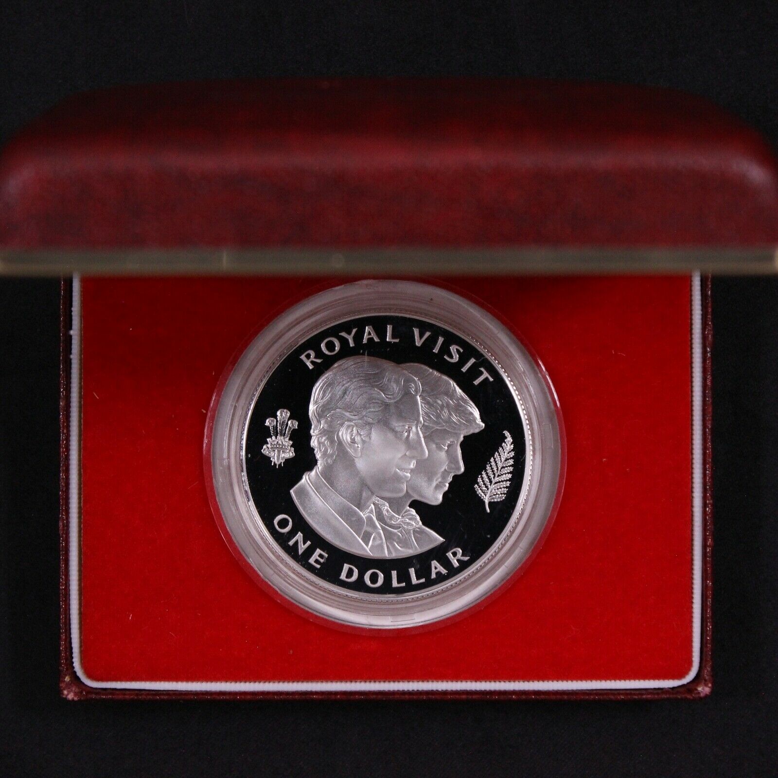 New Zealand 1983 $1 Royal Visit Special Issue Proof Silver Dollar Coin ...
