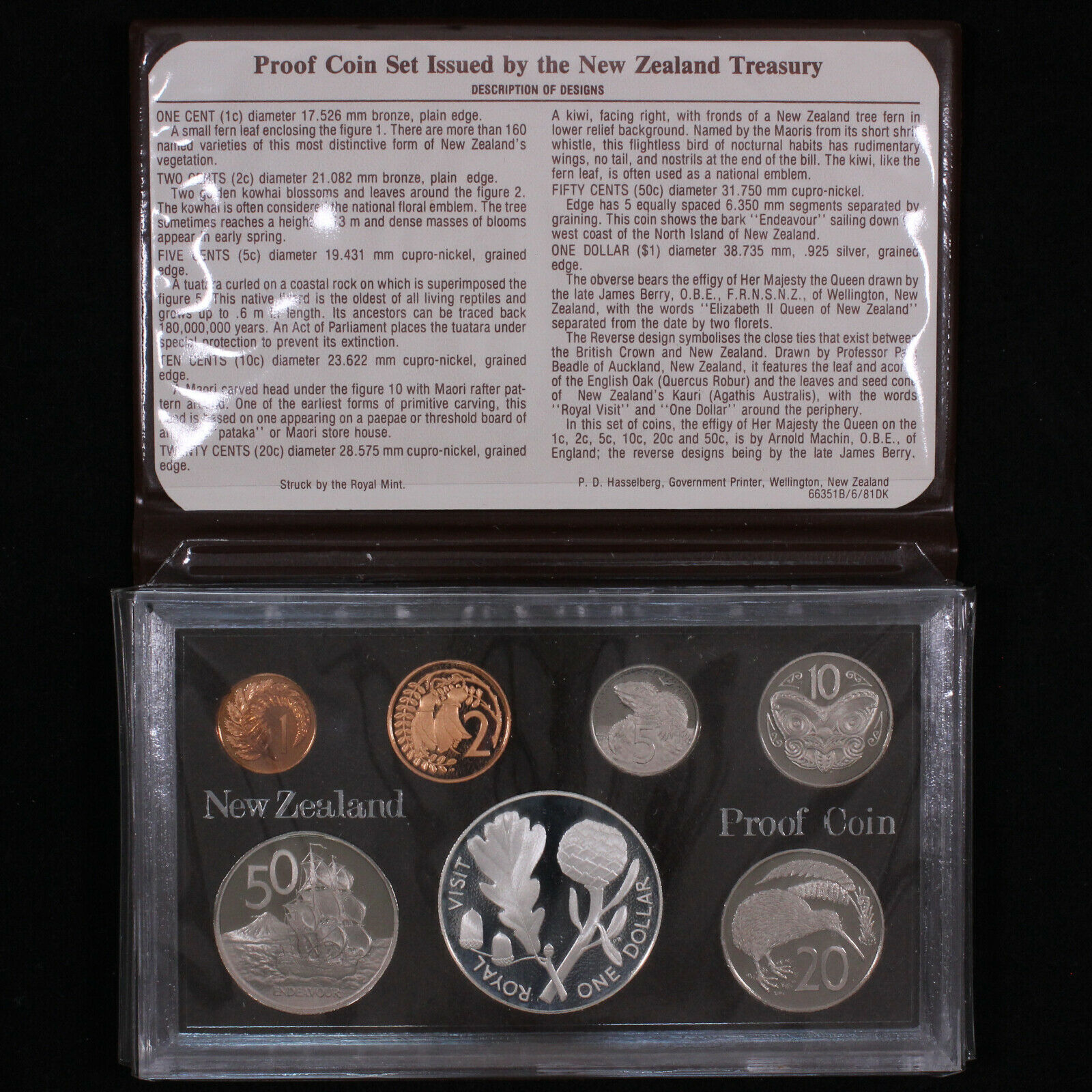 New Zealand 1981 7-Coin Proof Set - Imperial Numismatics